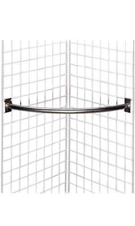 SSWBasics Quarter Circle Chrome Hangrail for Wire Grid - 30"L - Grid ...