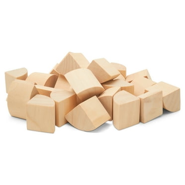 5" Large Wood Cubes, Pack of 2 Square Wood Block for DIY, Wooden Blocks ...
