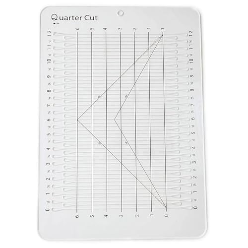 Quarter Cut Acrylic Slotted Quilting Ruler Template for Fabric Precise ...