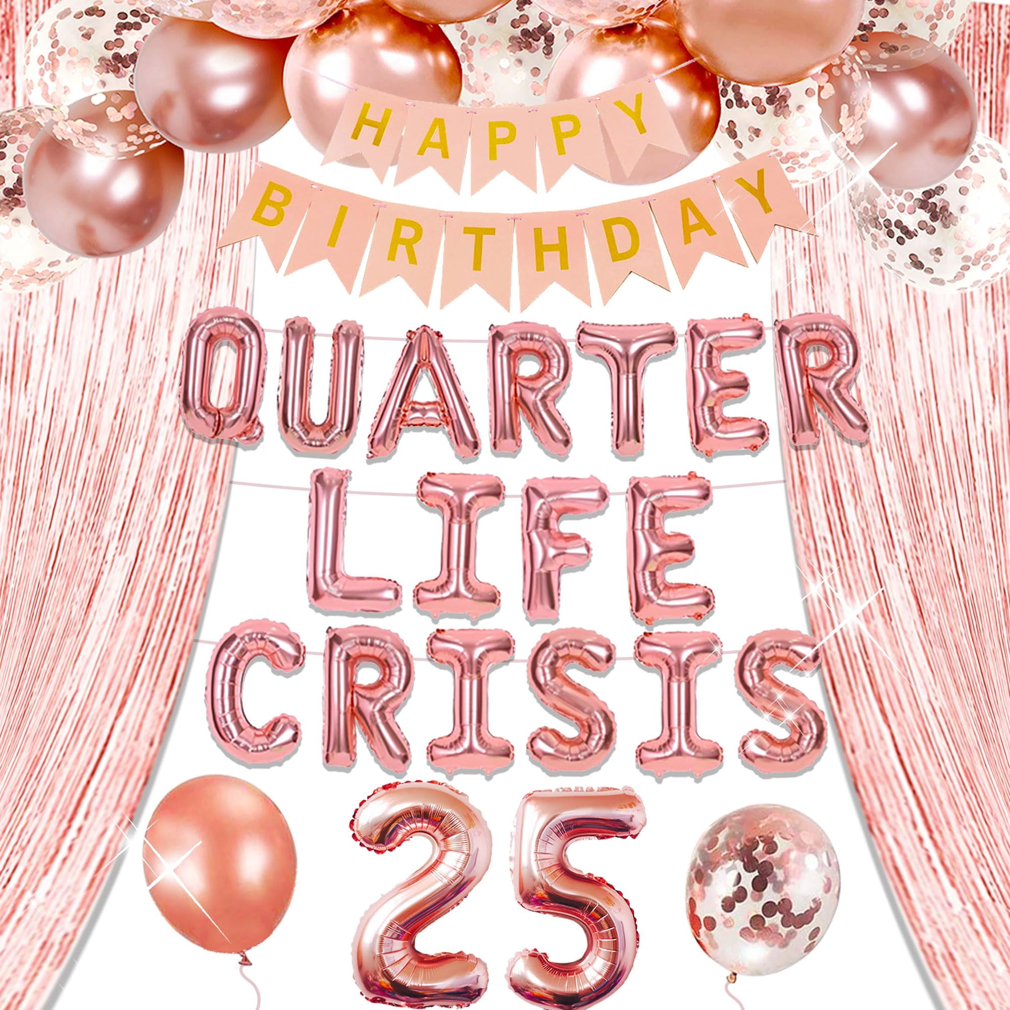 Quarter Life Crisis 25 KEF16 Birthday Decorations Fun Birthday Party ...