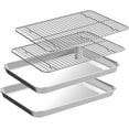 Quarter Sheet Pan with Cooling Rack Set [2 Baking Sheets + 2 Baking ...