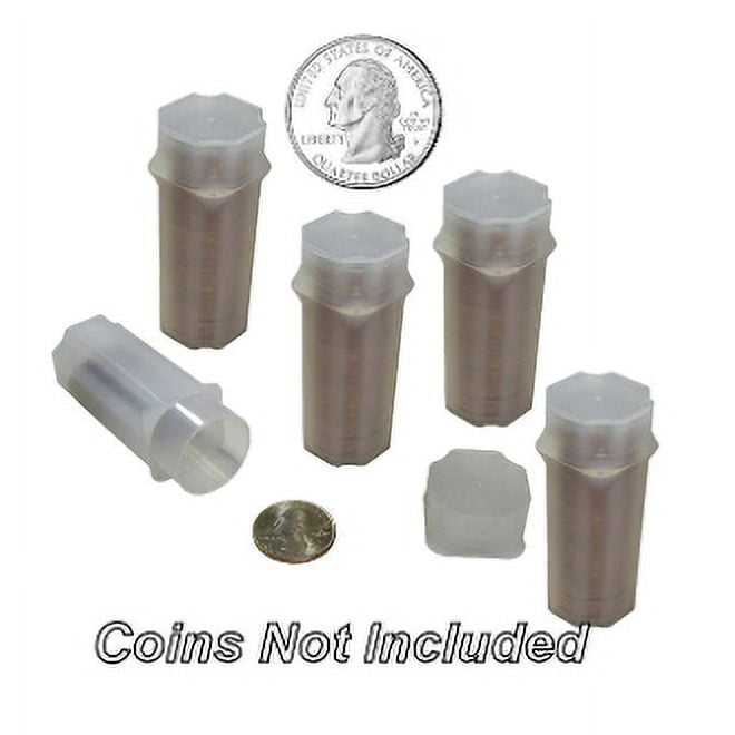 Quarter Square Coin Tubes by Guardhouse, 24.5mm, 5 pack - Walmart.com