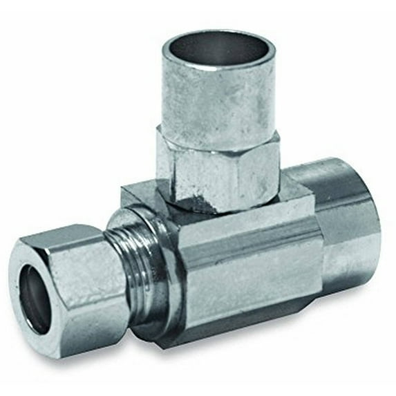 Quarter-Turn, Straight Loose Key Valve, Boxed, 1/2 SWT x 3/8" OD Comp ...