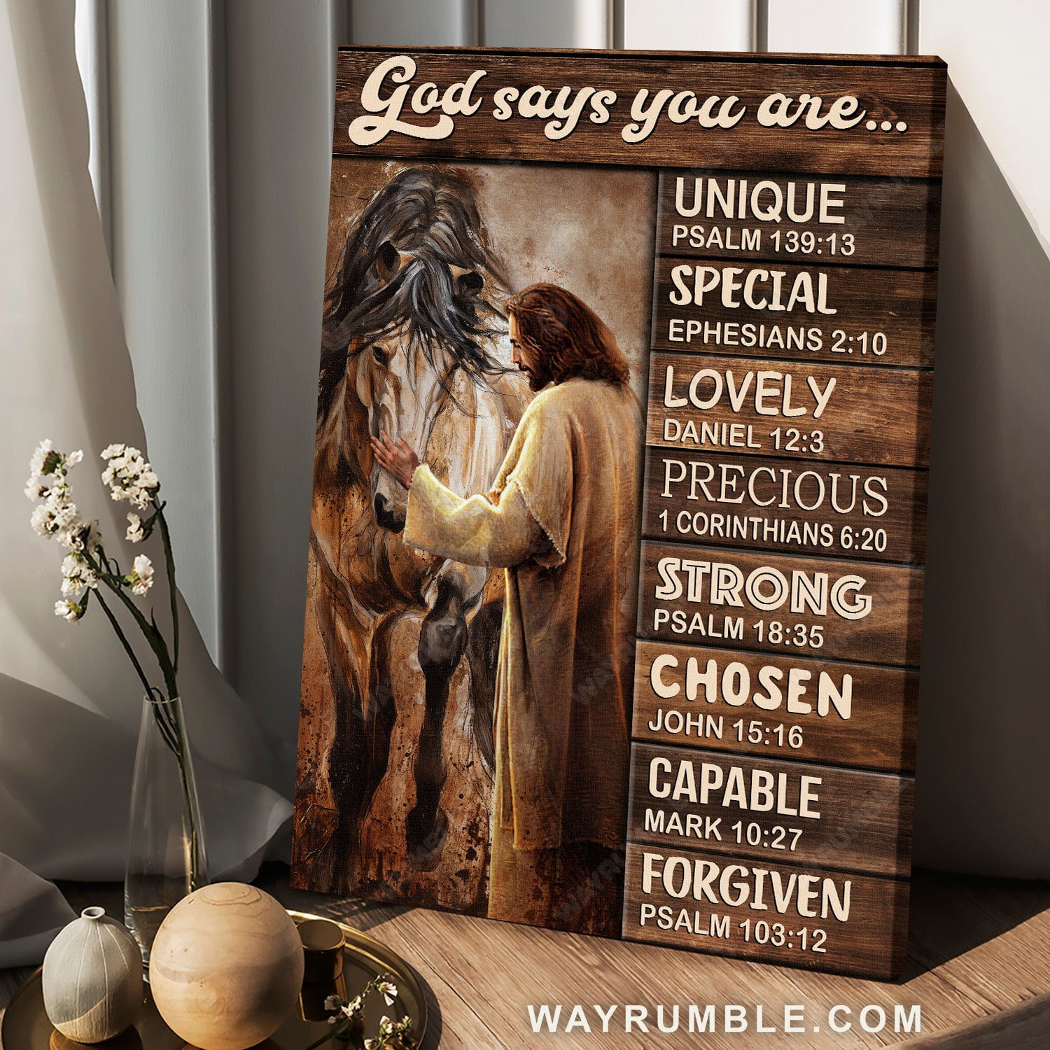 Quarter horse, The life of Jesus, Watercolor painting, God says you are ...