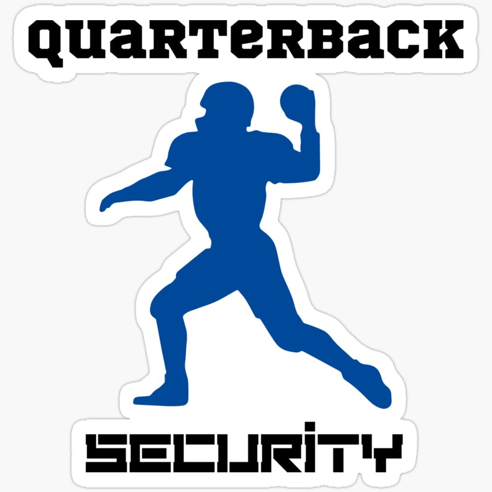 Quarterback Security Blue Sticker Baseball Sticker, Football Sticker ...