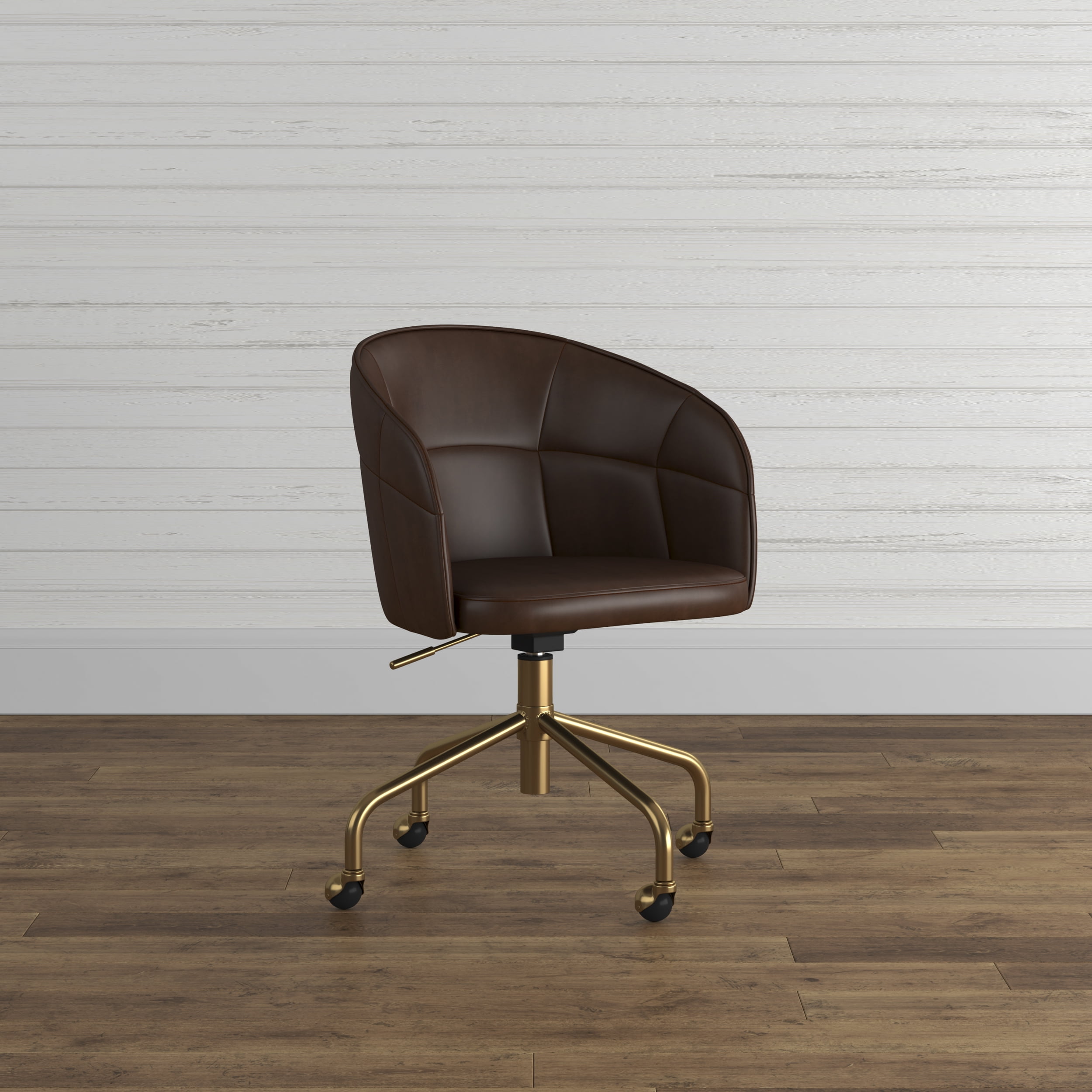 Quarters & Craft Bonded Leather Upholstered Task Chair, Office Chair ...