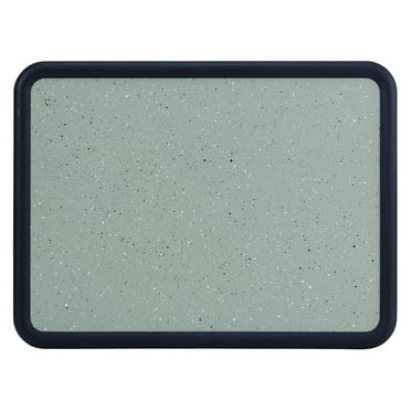 Quartet Contour Granite Gray Tack Board, 48" x 36", Black Frame ...