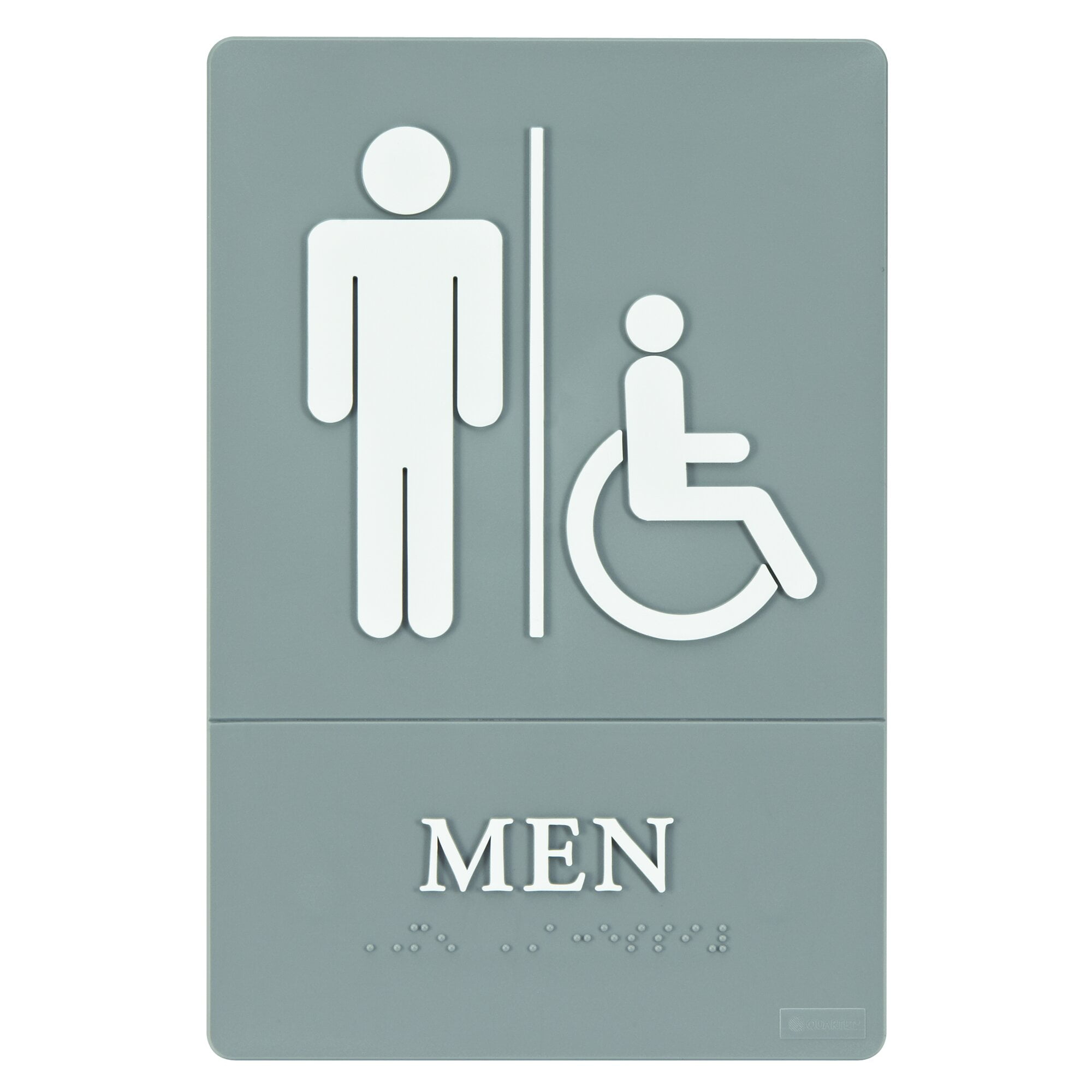 Quartet ADA Signs Men Accessible 6 x 9 Grade 2 Braille - Nameplates ...