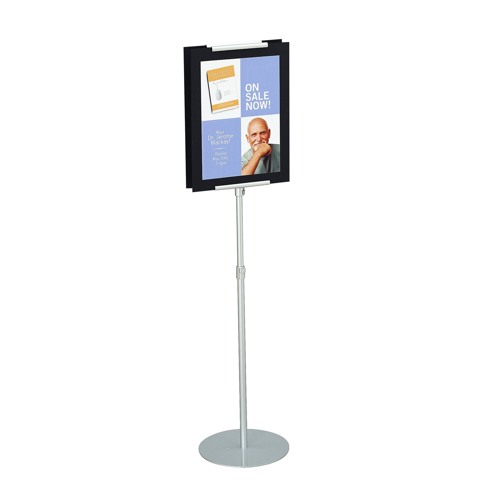 Quartet Adjustable Sign Stand, 44"- 73", Freestanding, 2-Sided ...