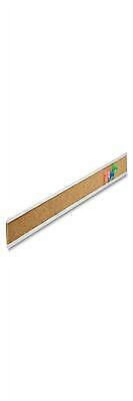Quartet Bulletin Bar Strip, Cork Board, 48" x 1", Aluminum Frame, Beige ...