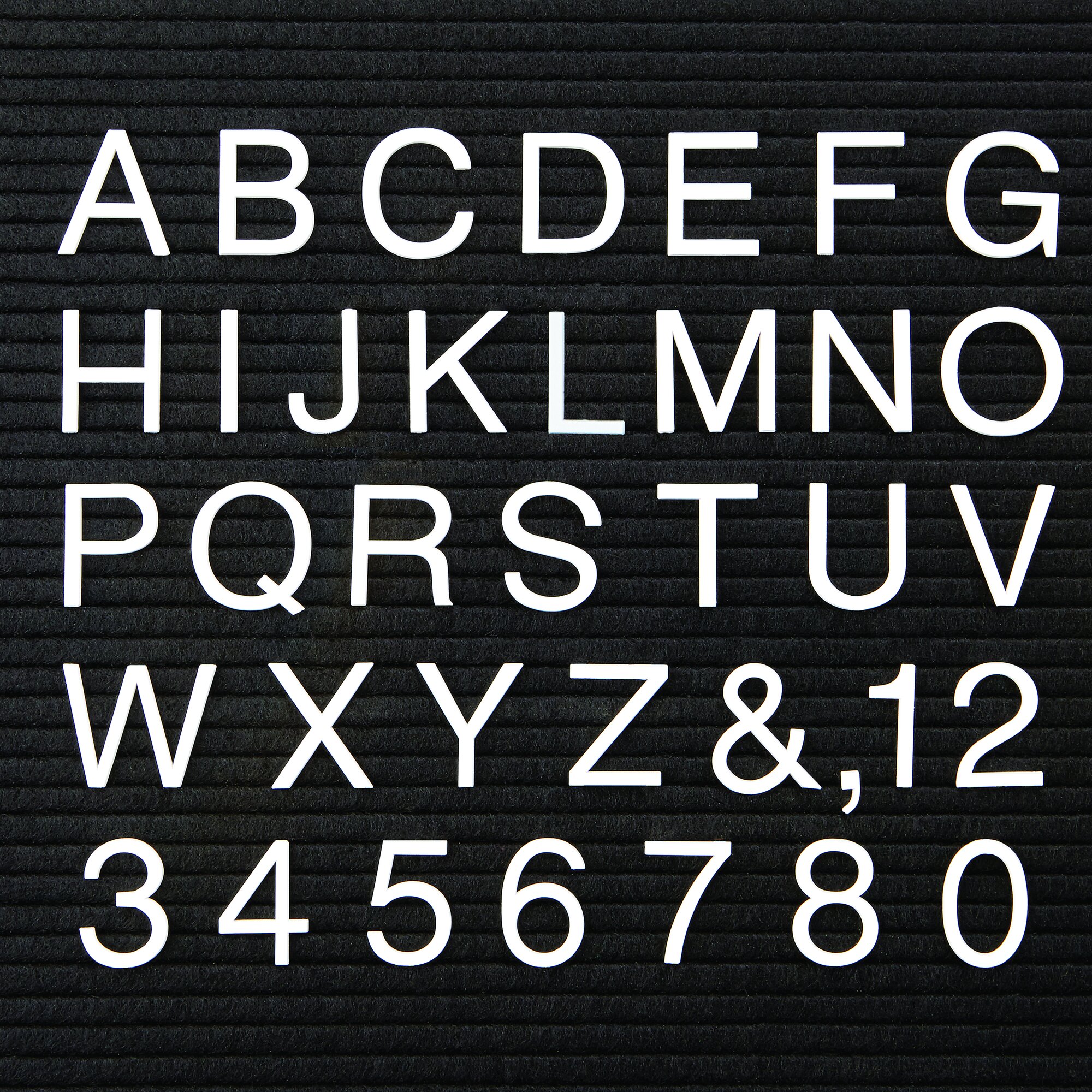 Quartet Characters For Felt Letter Boards 1 2 White Helvetica 300