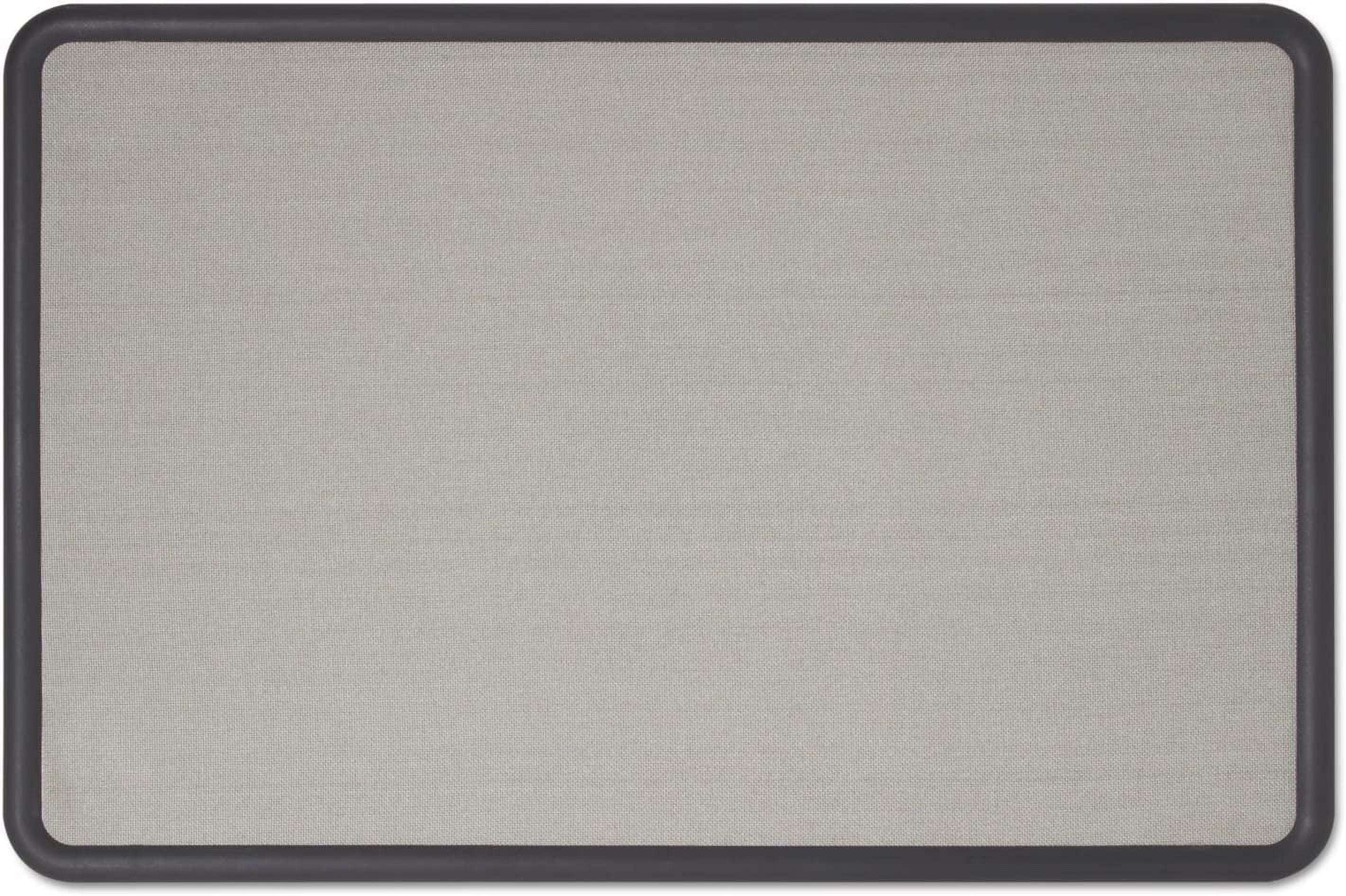 Quartet Contour Gray Plastic Frame Fabric Bulletin Board, 3 x 2 Feet ...