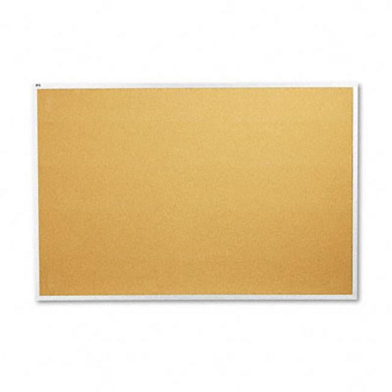 Quartet Cork Bulletin Board - Natural - 72 x 48 - Aluminum Frame ...