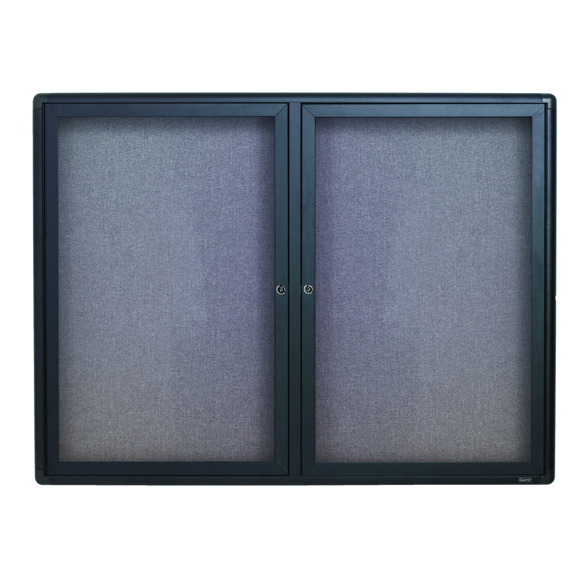 Quartet Enclosed Indoor Fabric Bulletin Board with Two Hinged Doors, 48 ...