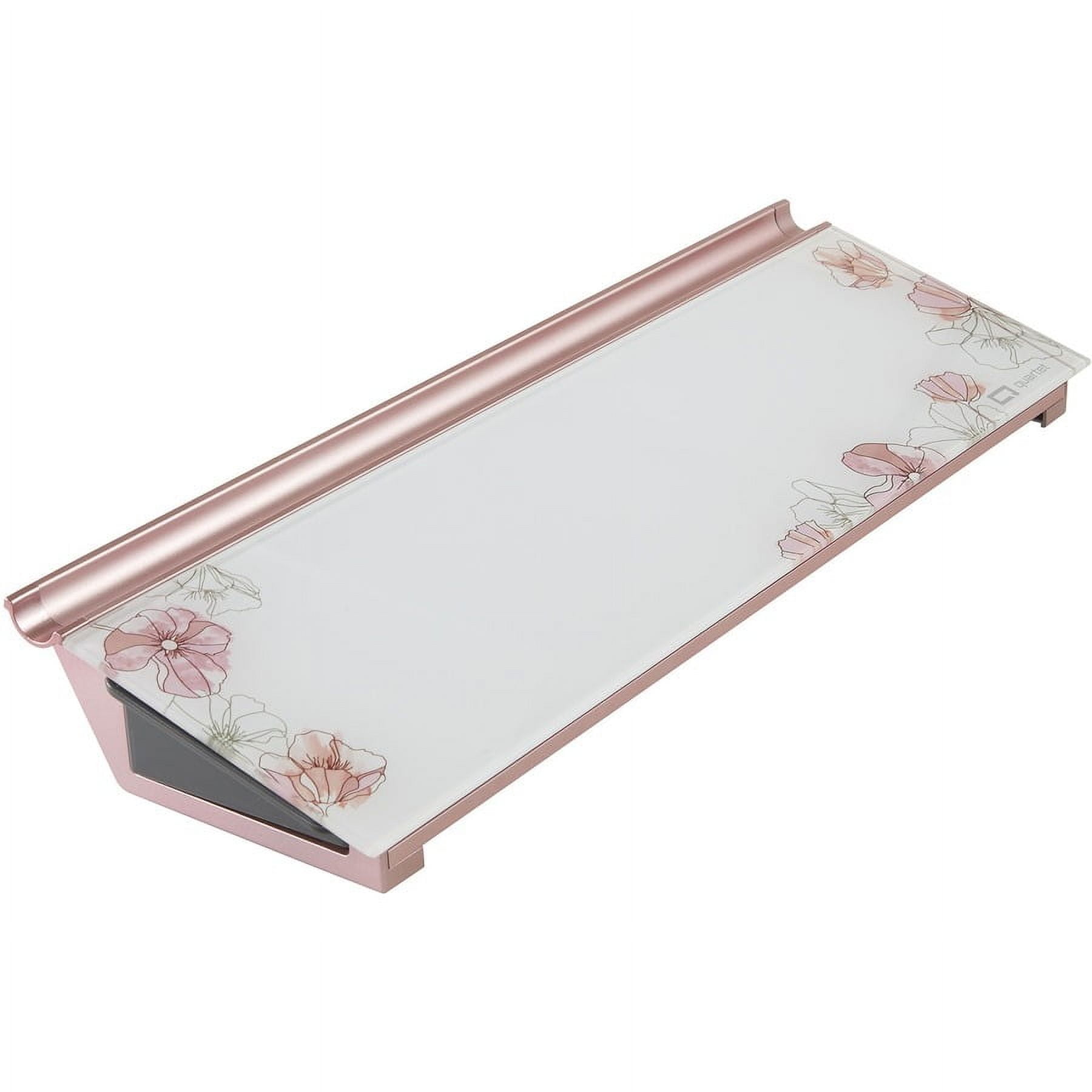 Quartet Floral Design Glass Dry-Erase Desktop Pad - 18" (1.5 ft) Width ...