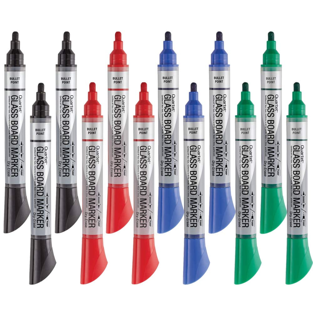 Quartet Glass Board Dry Erase Markers, Premium Whiteboard Markers ...