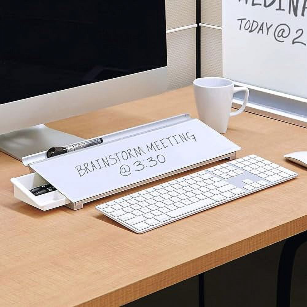 Quartet Glass Dry Erase White Board, Desktop Computer Pad for ...