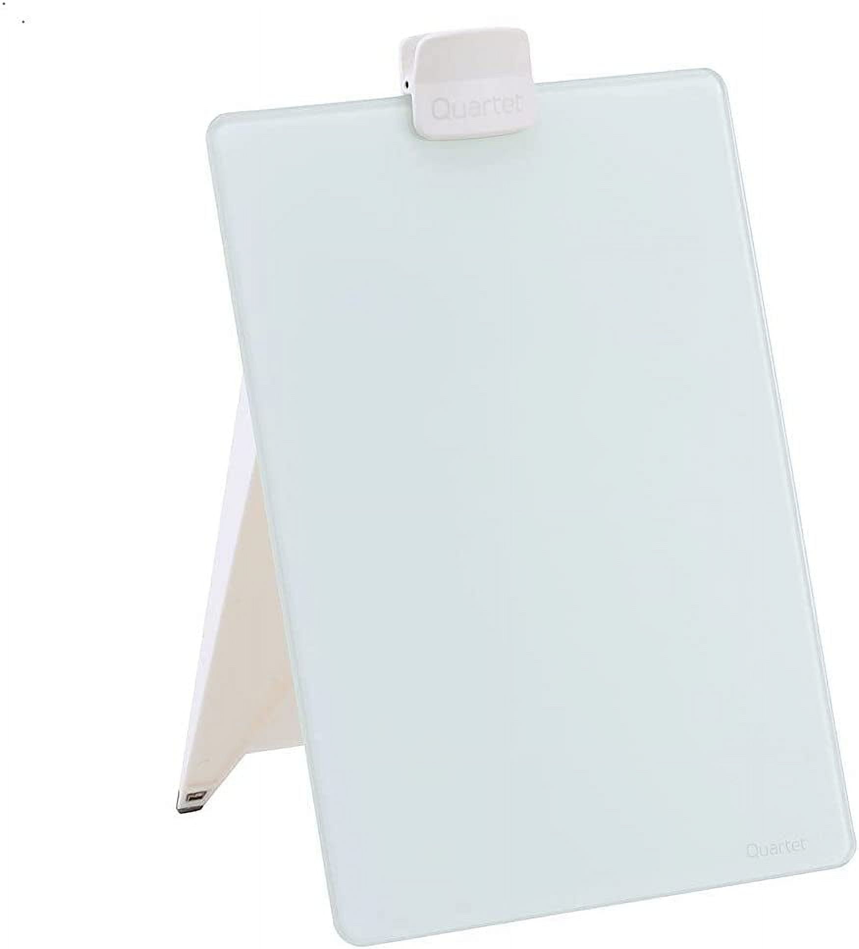 Quartet Glass Whiteboard Desktop Easel, 9" x 11", Dry Erase Surface ...