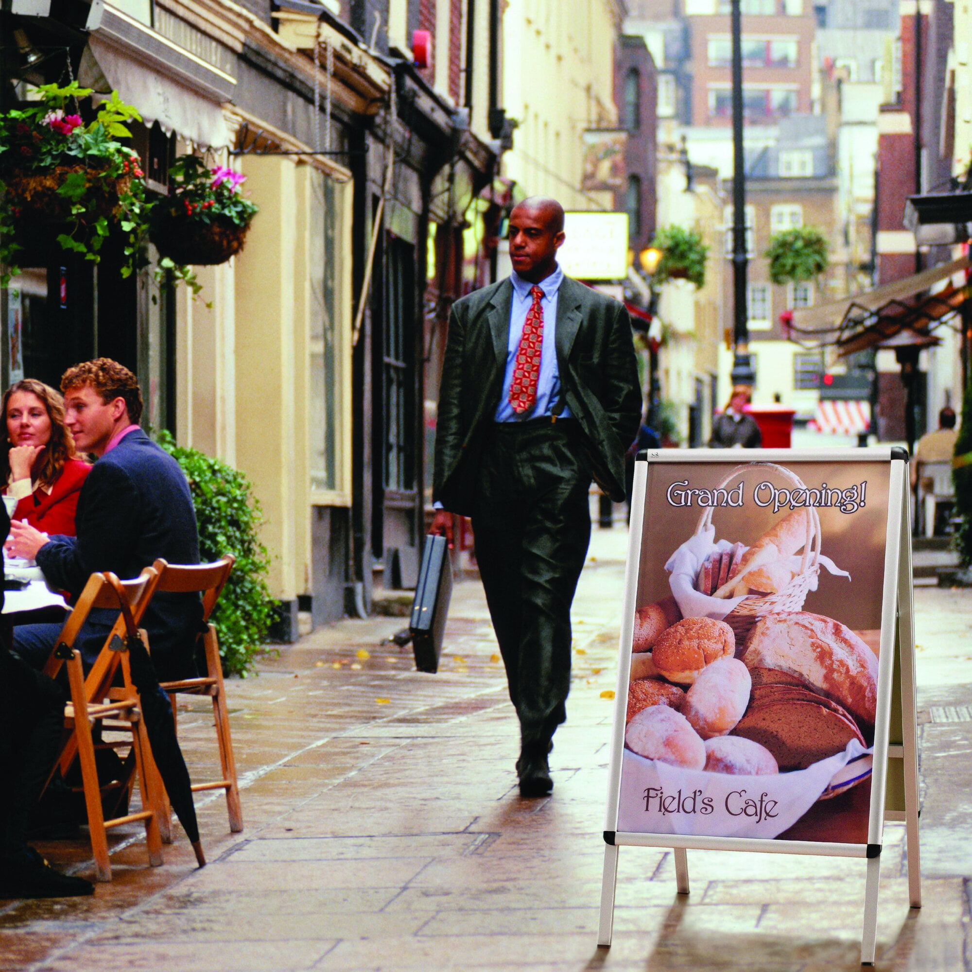 Quartet Improv A-Frame Sign, Total Erase Whiteboard Surface, 24" x 36", Silver Aluminum ...