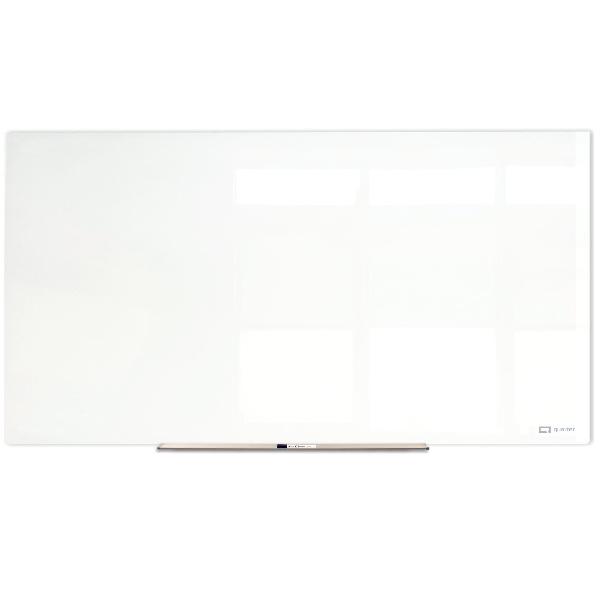 Quartet InvisaMount Magnetic Glass Dry-Erase Board 96 x 48 White ...