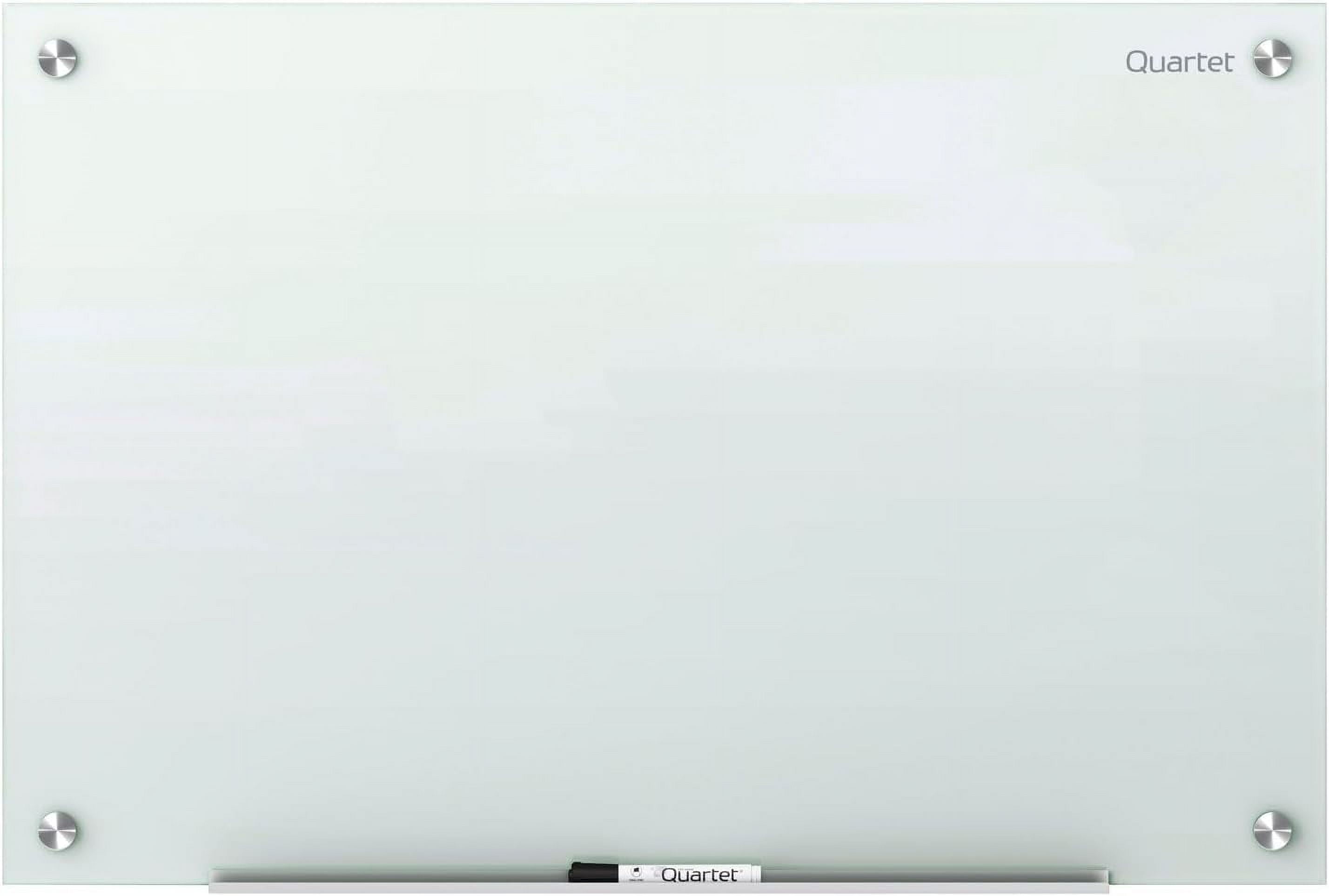 Quartet Magnetic Glass Dry Erase White Board, 24''W x 18''H Whiteboard ...