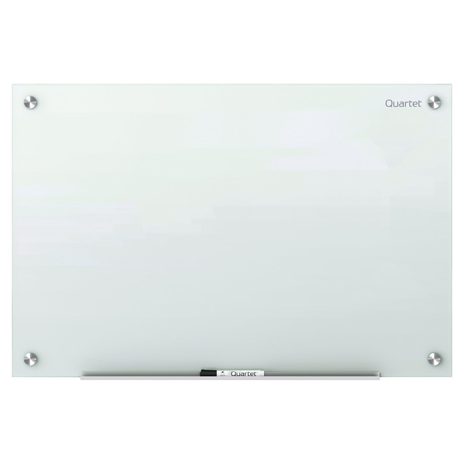 Quartet Magnetic Glass Dry Erase White Board, 24''W x 18''H Whiteboard ...