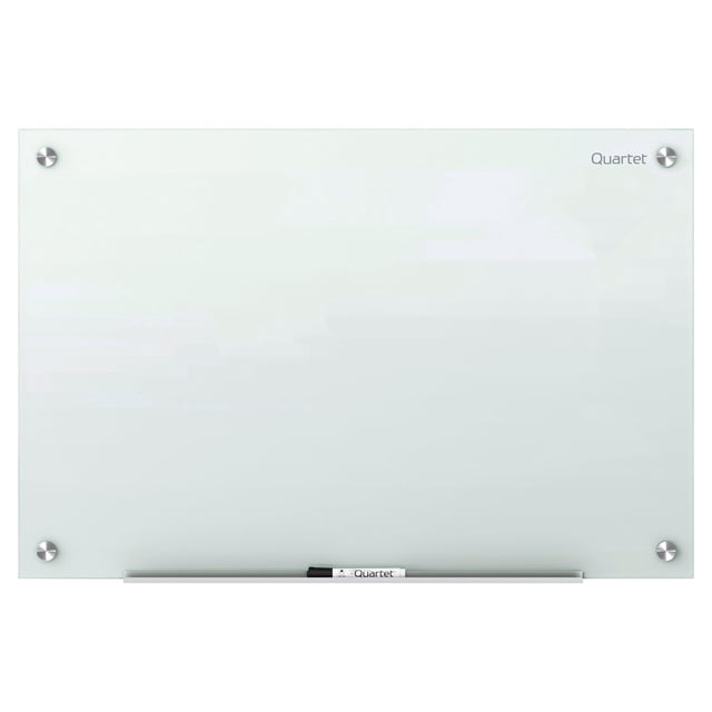 Quartet Magnetic Glass Dry Erase White Board, 24''W x 18''H Whiteboard ...