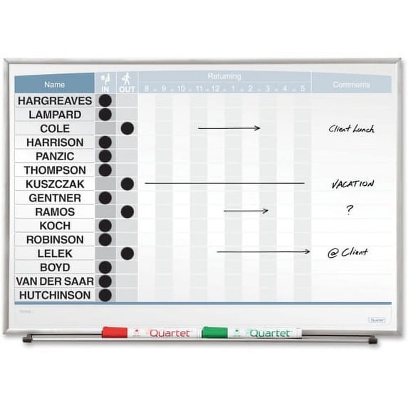 Quartet Matrix Whiteboards 16" Height x 23" Width- Magnetic, Durable ...