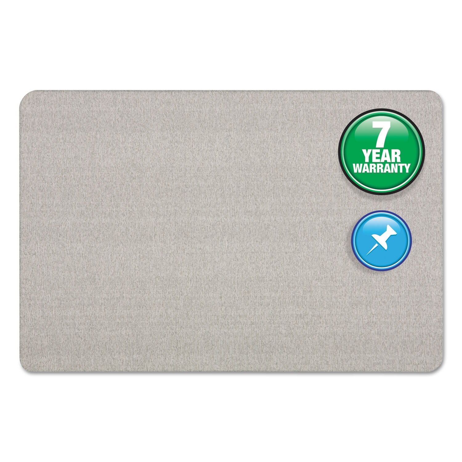 Quartet Oval Office Fabric Bulletin Board, 48" x 36", Gray, Frameless ...
