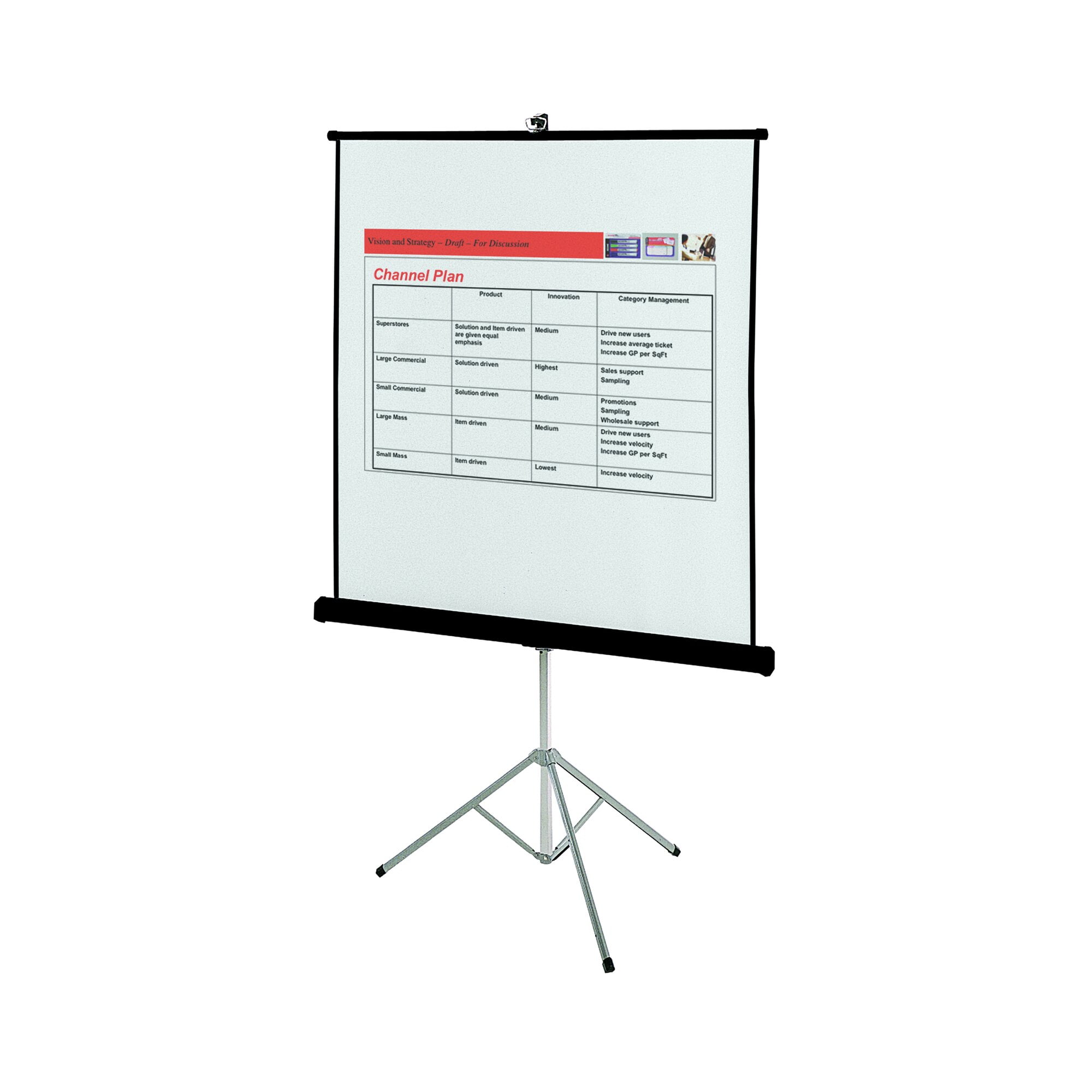 Quartet Portable Tripod Projection Screen - 70" X 70" - Matte White ...