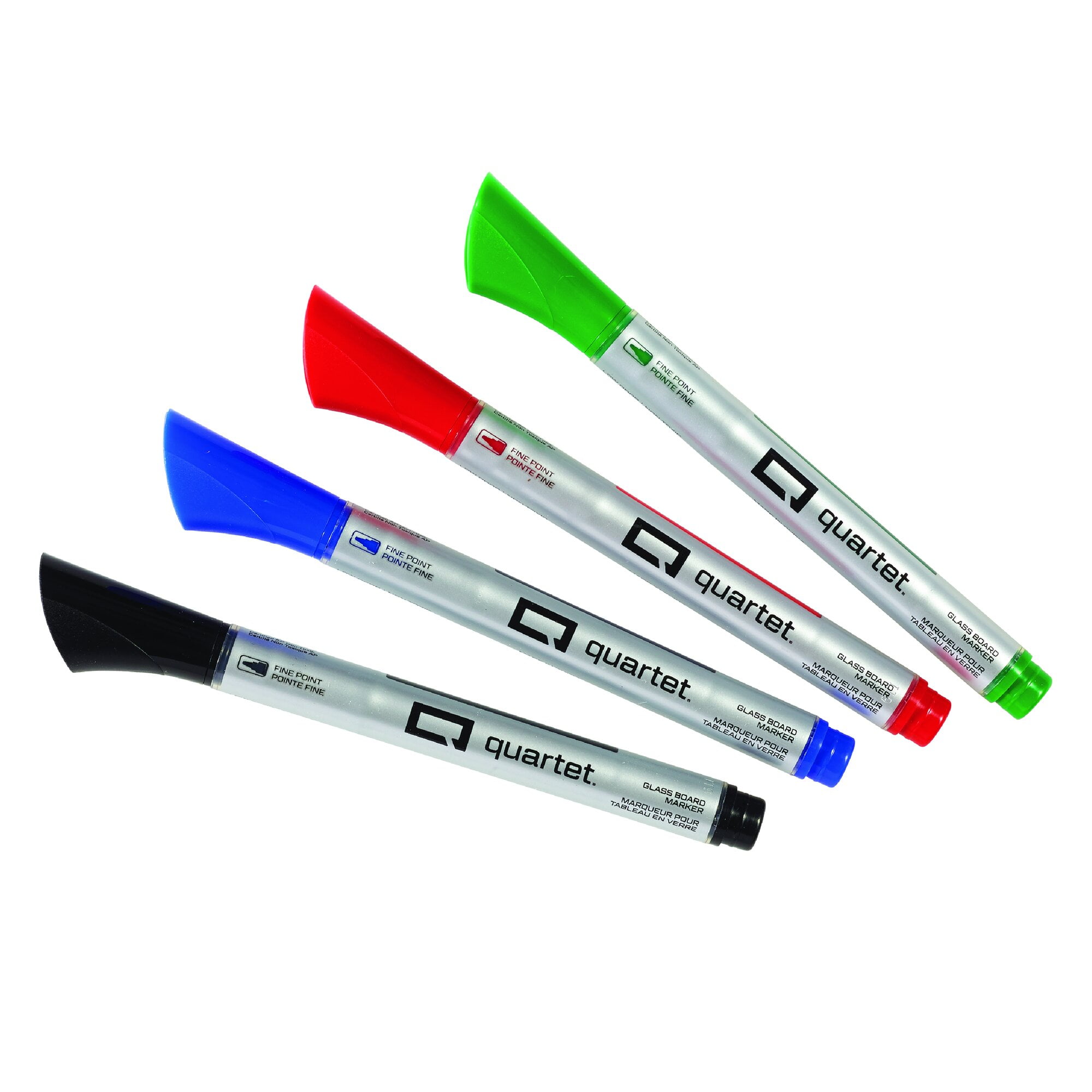 Quartet Premium Glass Board Dry Erase Marker Bullet Tip Assorted 4/Pack ...