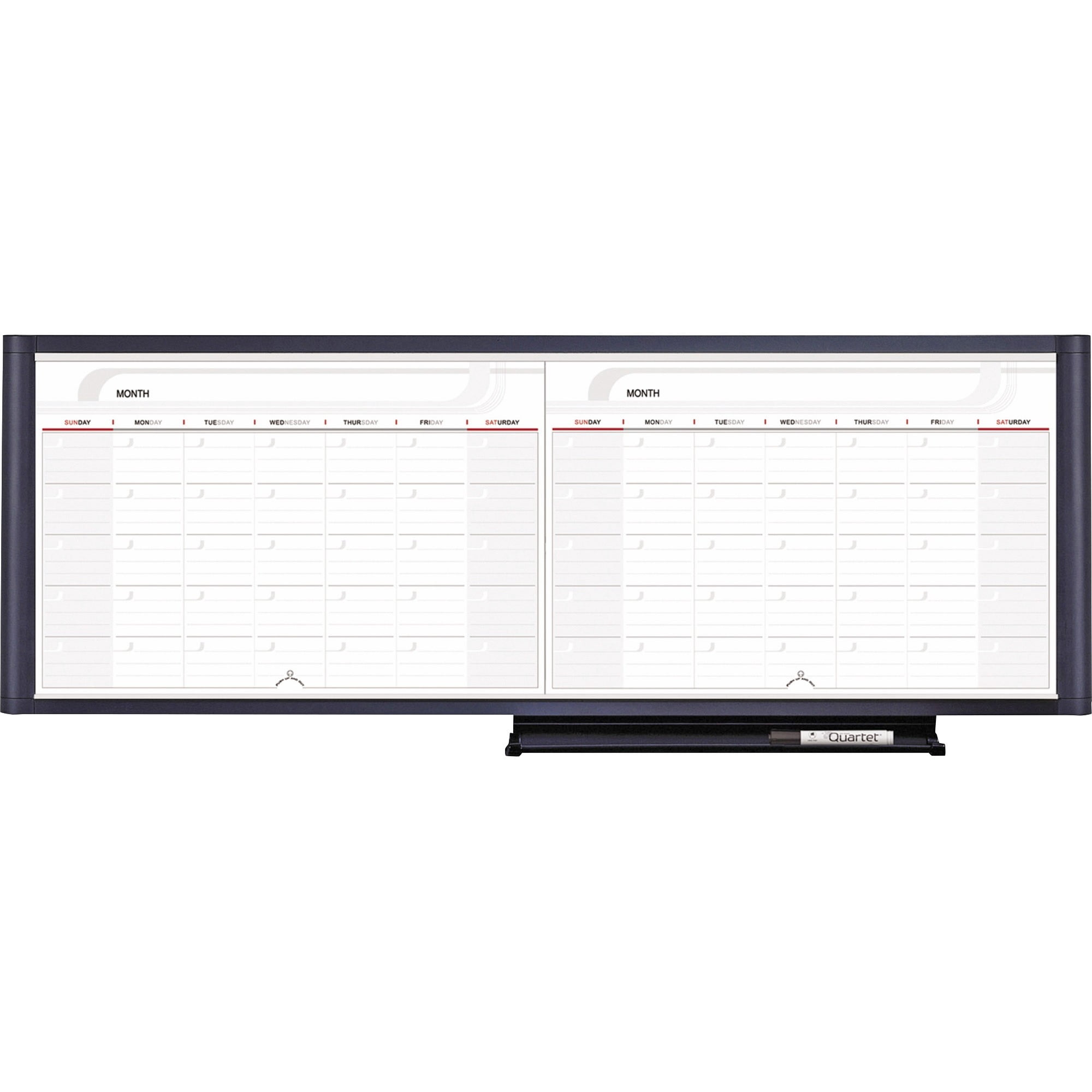 Quartet Prestige 2 Sliding Two Month Cubicle Calendar, 3' x 1', Total ...