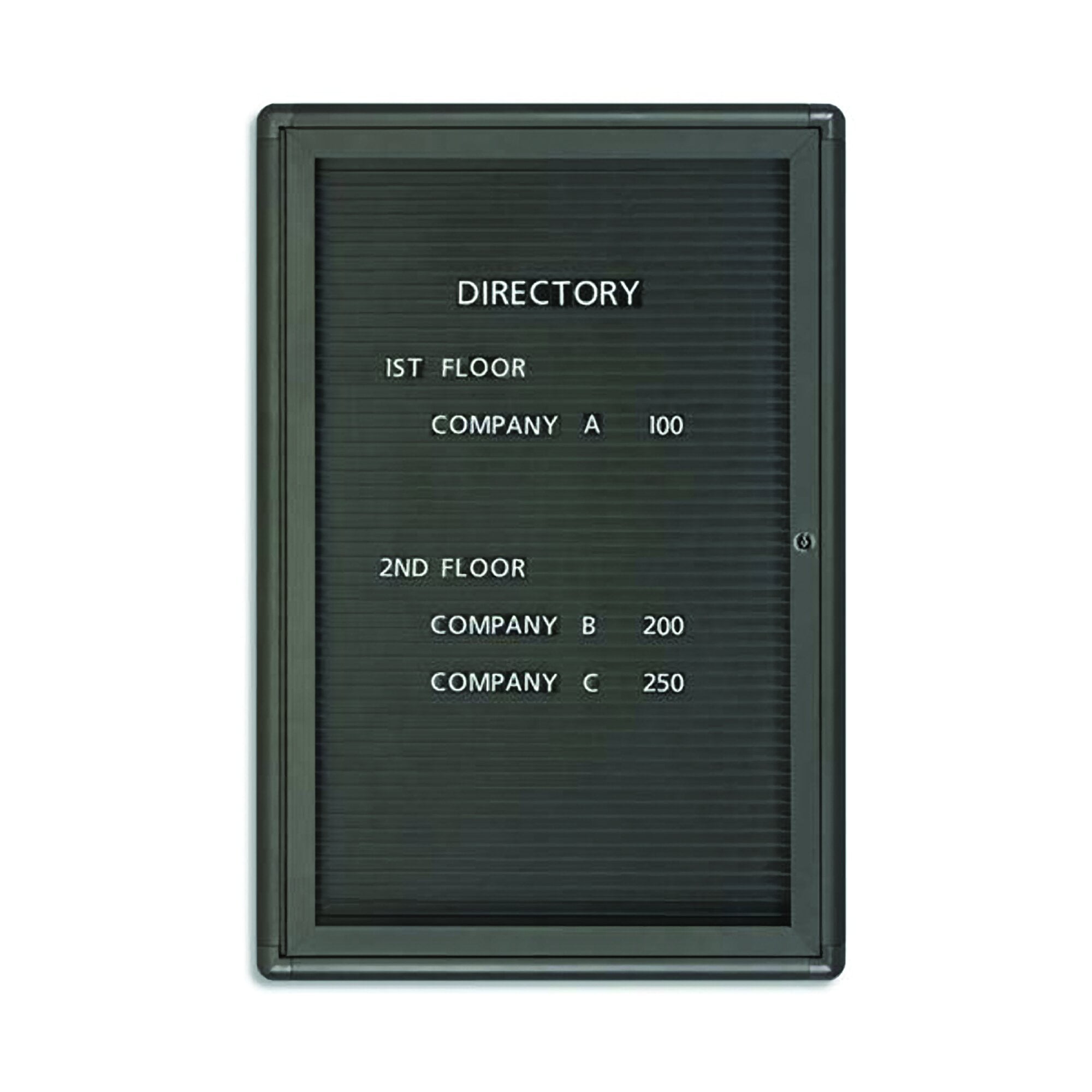 Quartet Radius Design Changeable Letter Directory, 2' x 3', 1 Door ...
