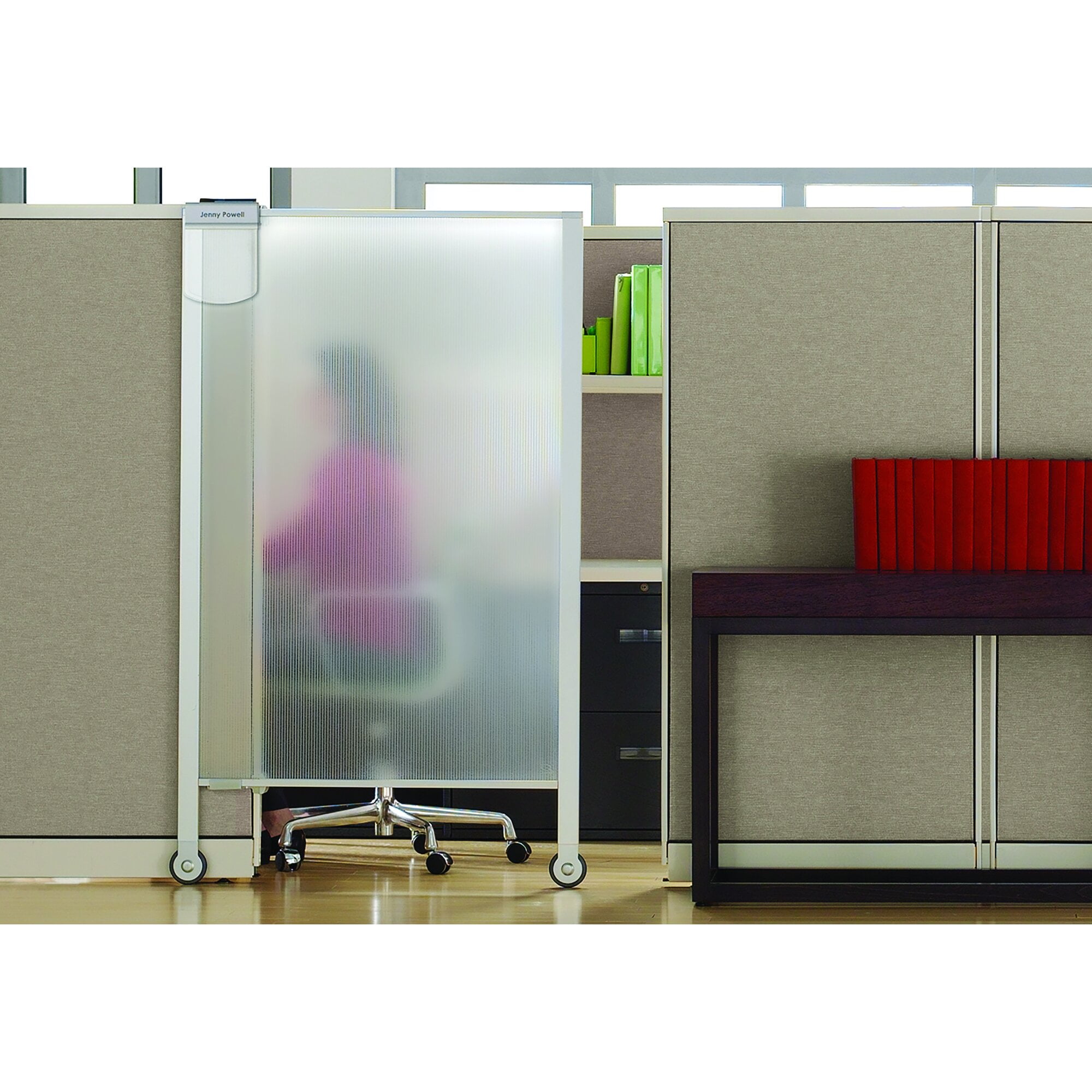 Quartet Premium Workstation Privacy Screen 38w x 64d Translucent Silver ...