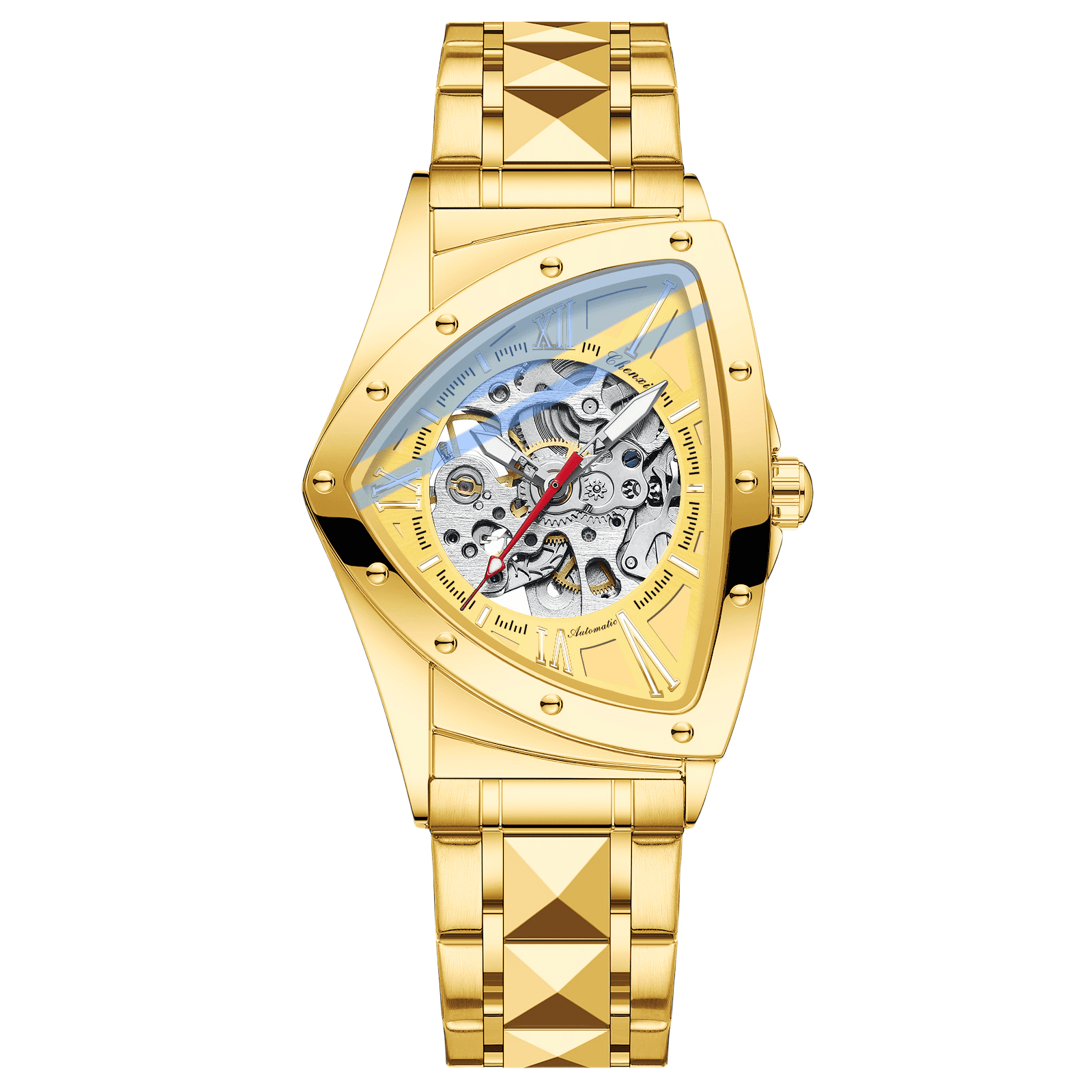 Quartz Analog Watches for Men Silver Dress Gold Classic Luxury Big ...