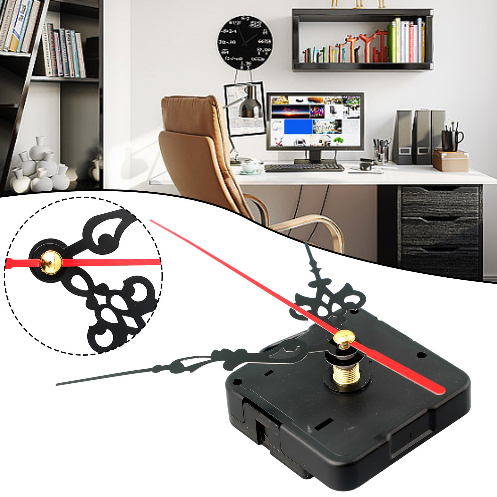 Quartz Clock Mechanism Kit, Wall Clock Mechanisms Battery Powered ...