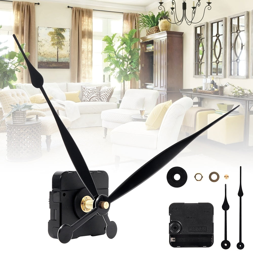 Quartz Clock Movement Mechanism Motor Fitting w/ Long Hands Kit Battery ...
