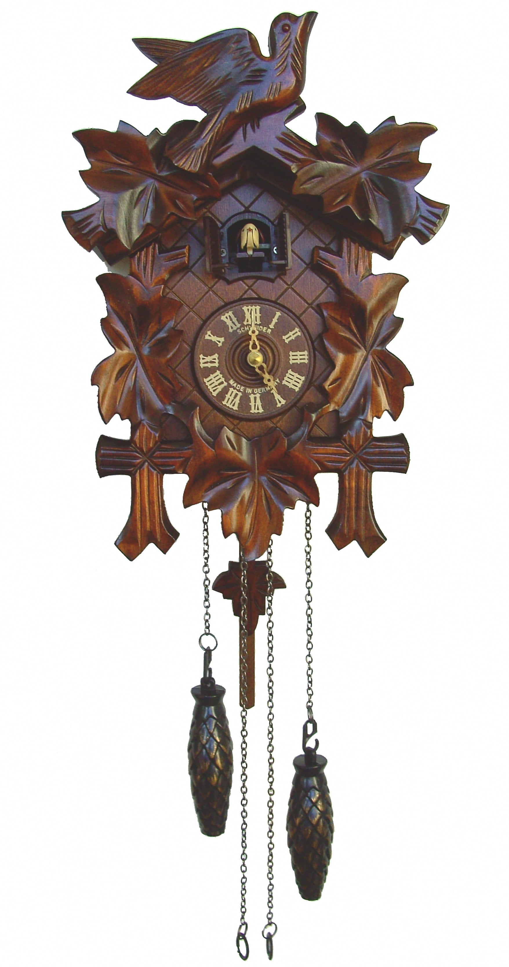 Quartz Cuckoo Clock 5 leaves, bird, with music - Walmart.com