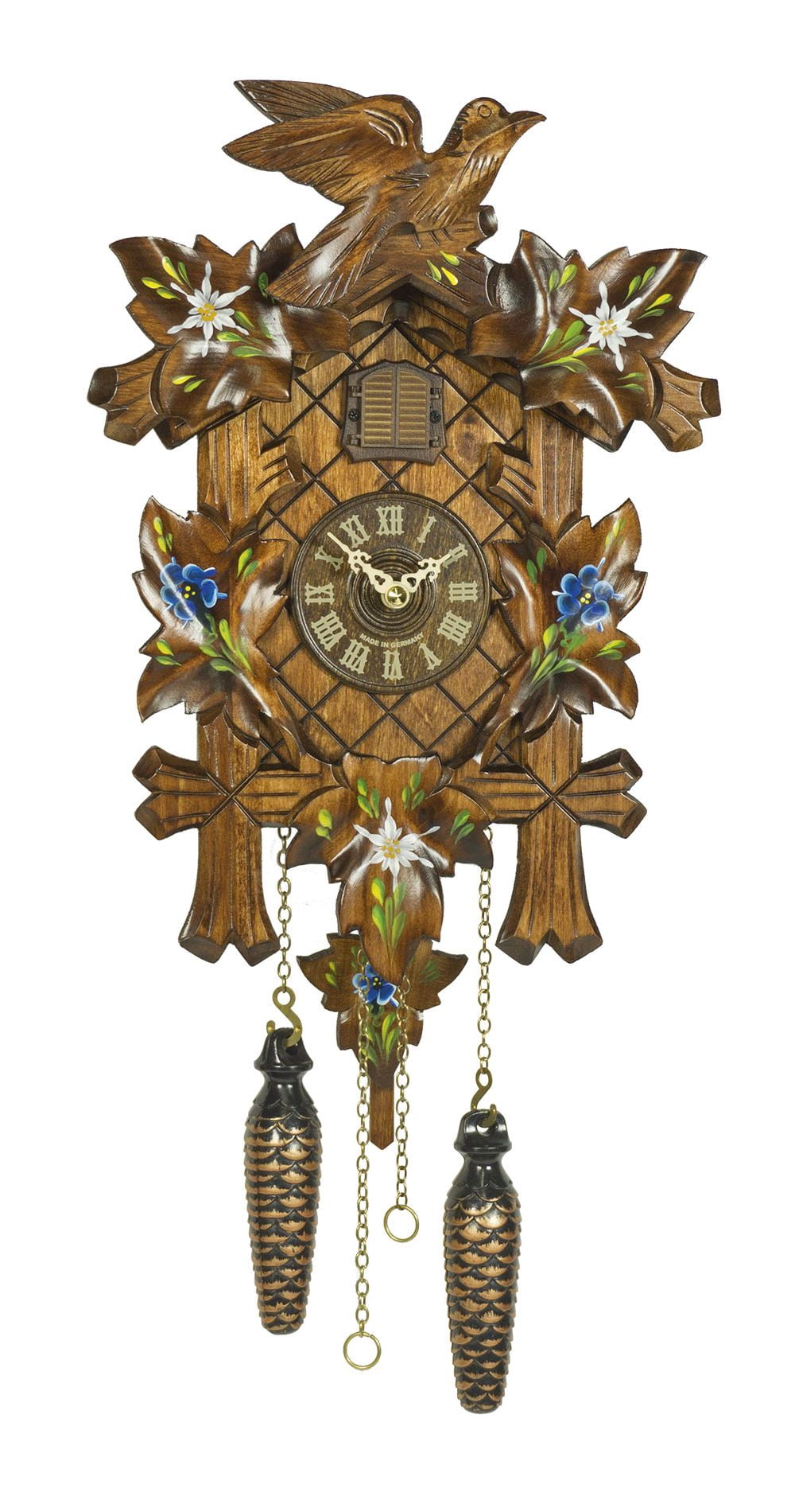 Quartz Cuckoo Clock 5-leaves, bird, with music - Walmart.com