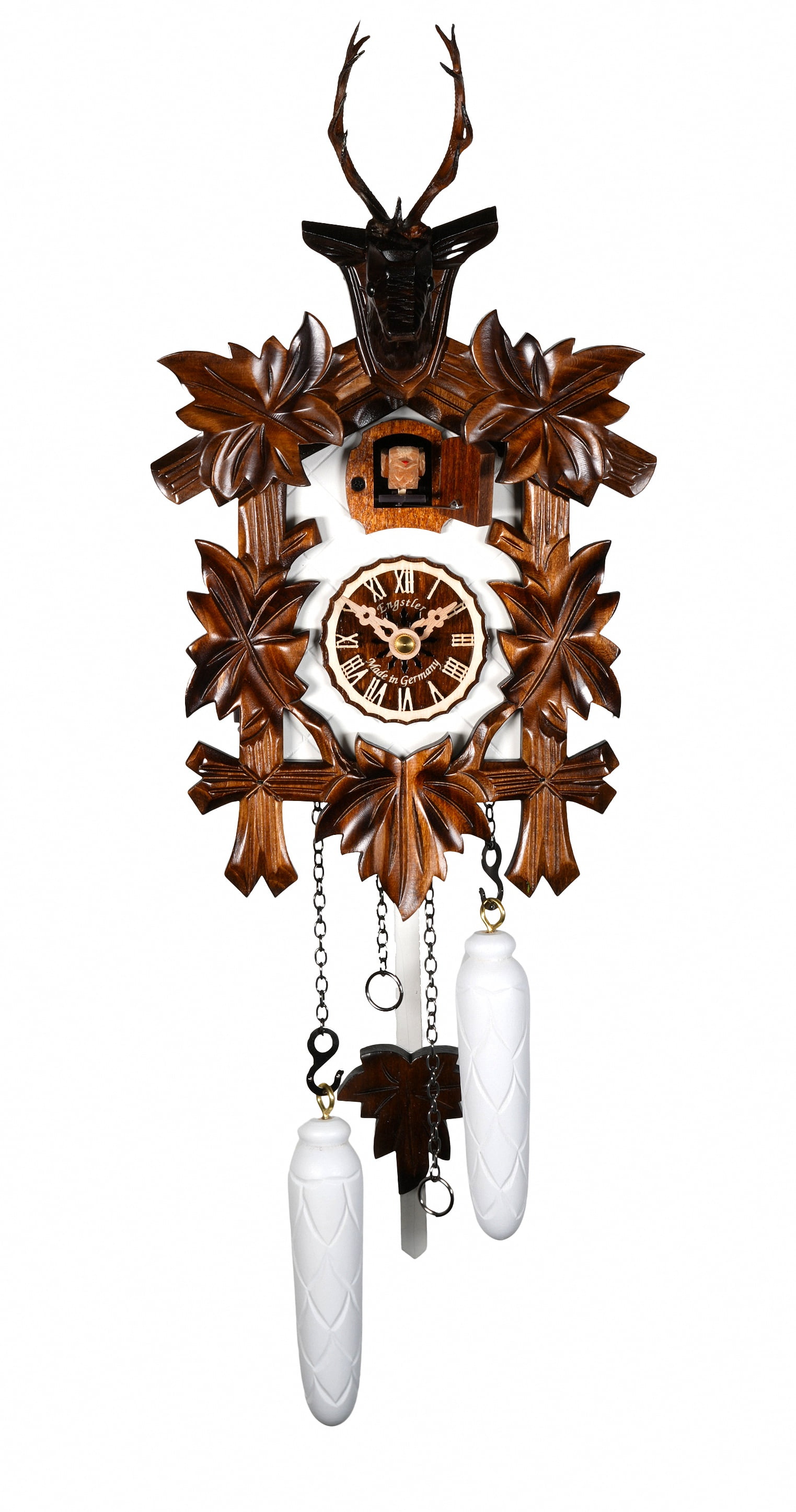 Quartz Cuckoo Clock 5 leaves, head of a deer - Walmart.com