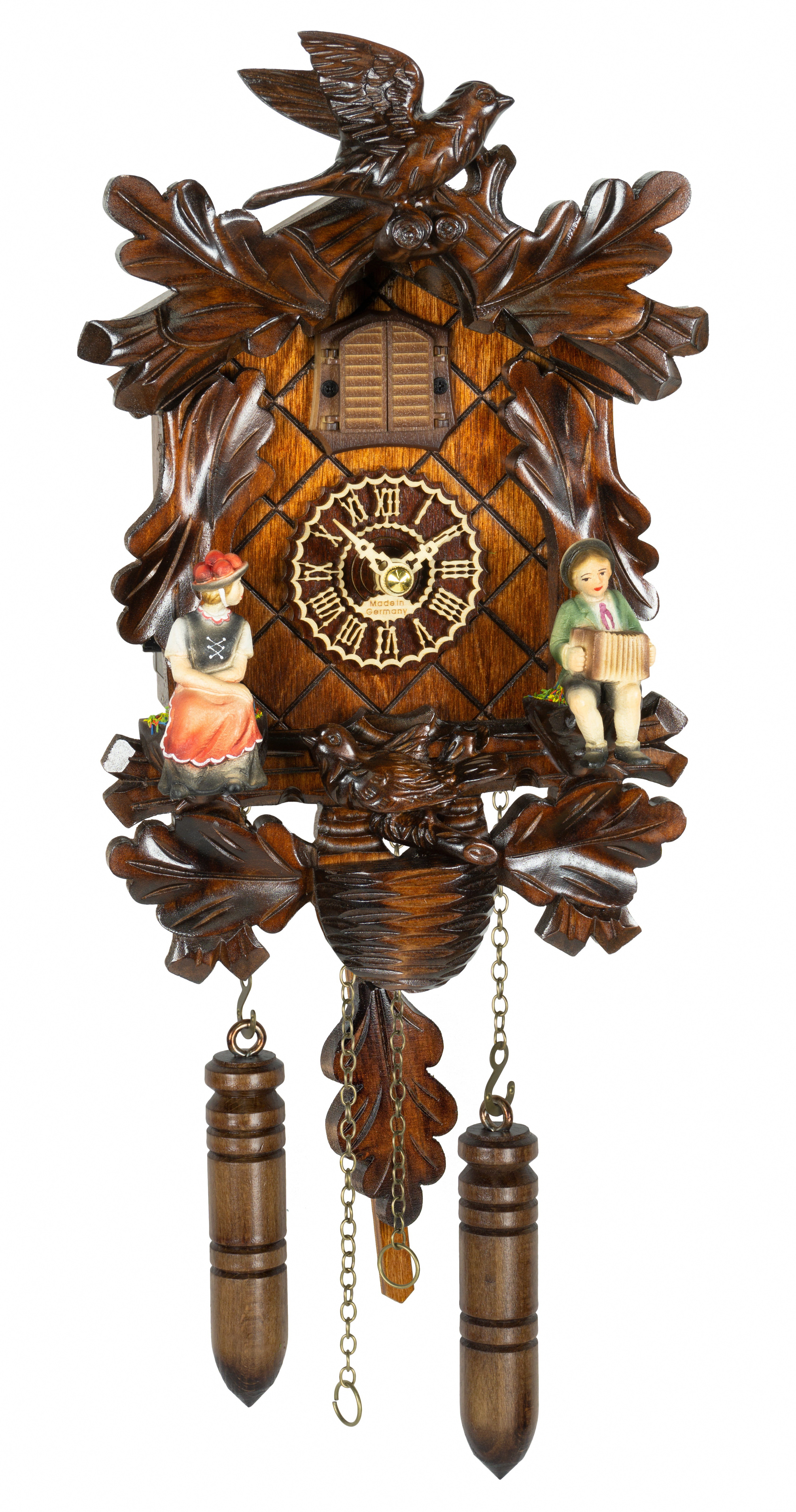 Quartz Cuckoo Clock 6 leaves, 2 birds, nest - Walmart.com