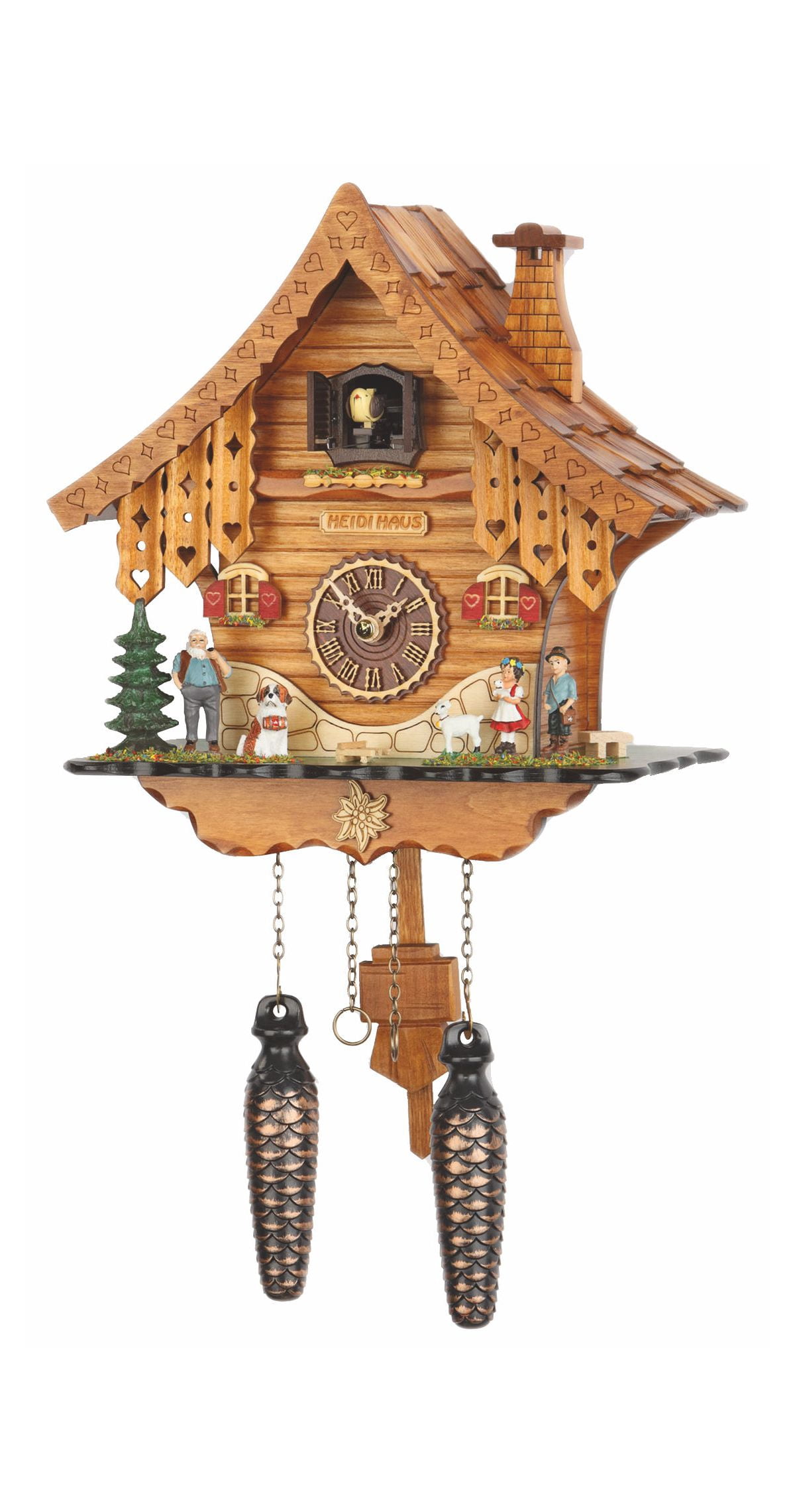 Quartz Cuckoo Clock Black forest house with music TU 471 QM - Walmart.com