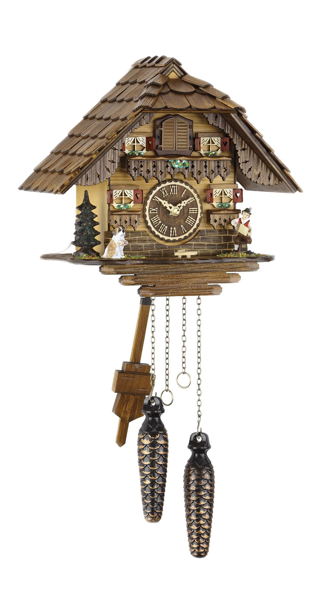 Quartz Cuckoo Clock Black forest house with music - Walmart.com