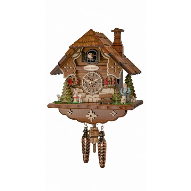 Quartz Cuckoo Clock Black forest house with music - Walmart.com