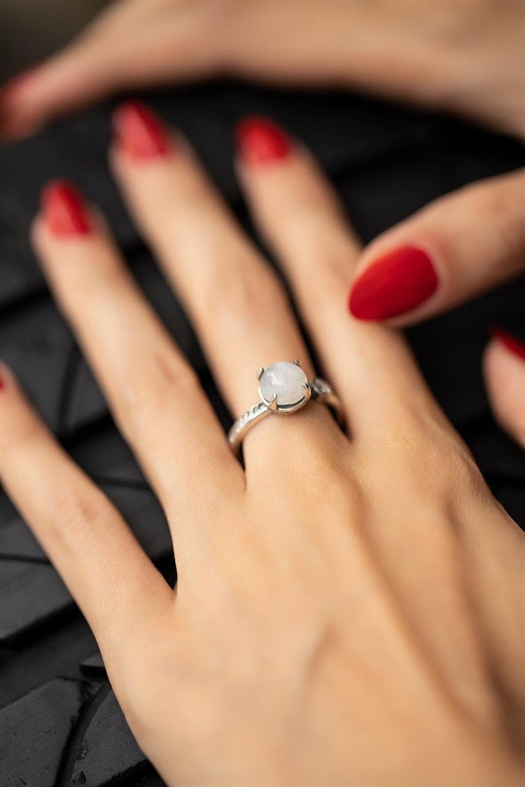 Quartz Stone 925k Silver Handmade Woman Ring,Trendy Jewelry, Made in ...