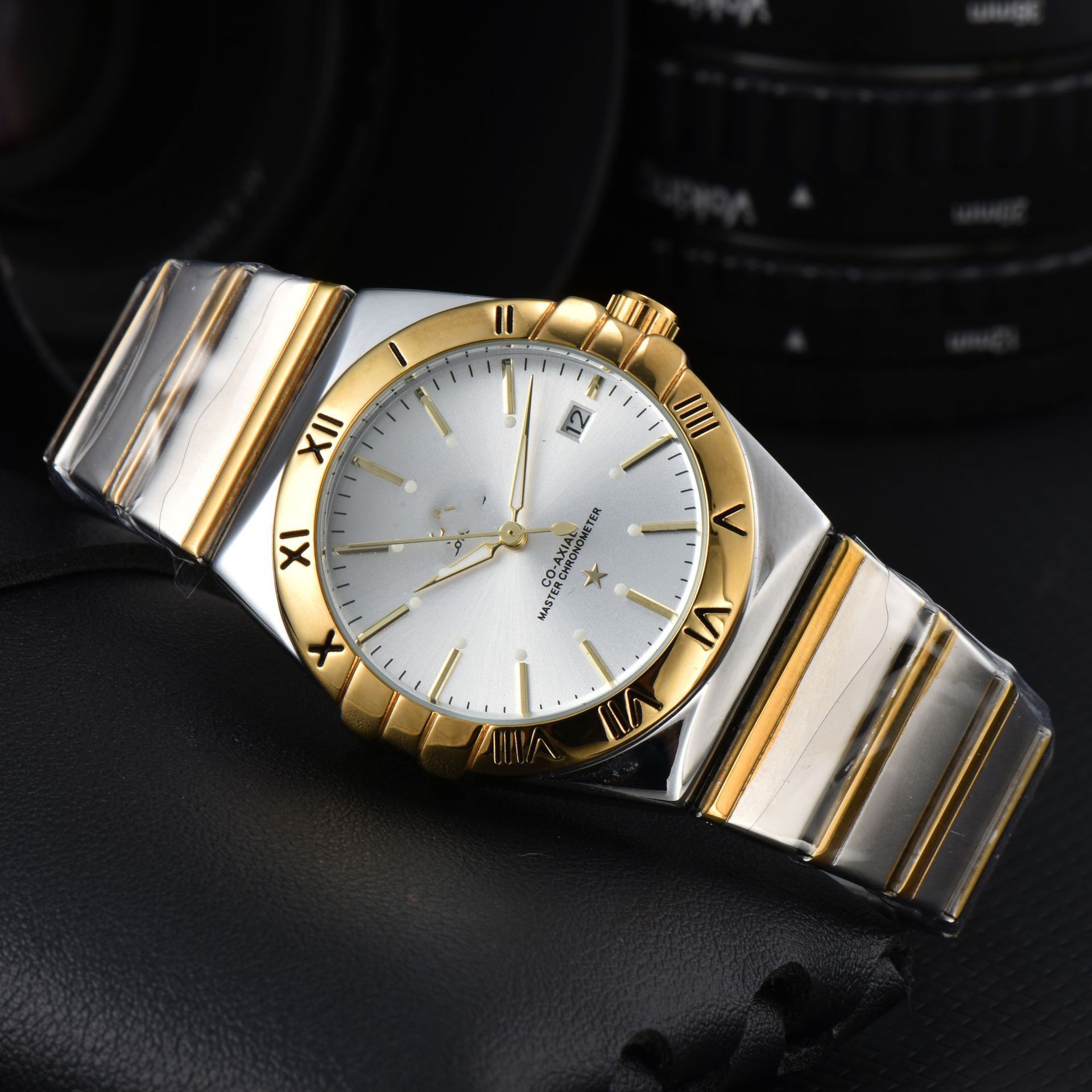Quartz Watch Three Hands High-Quality Steel Band Men's Business Watch ...