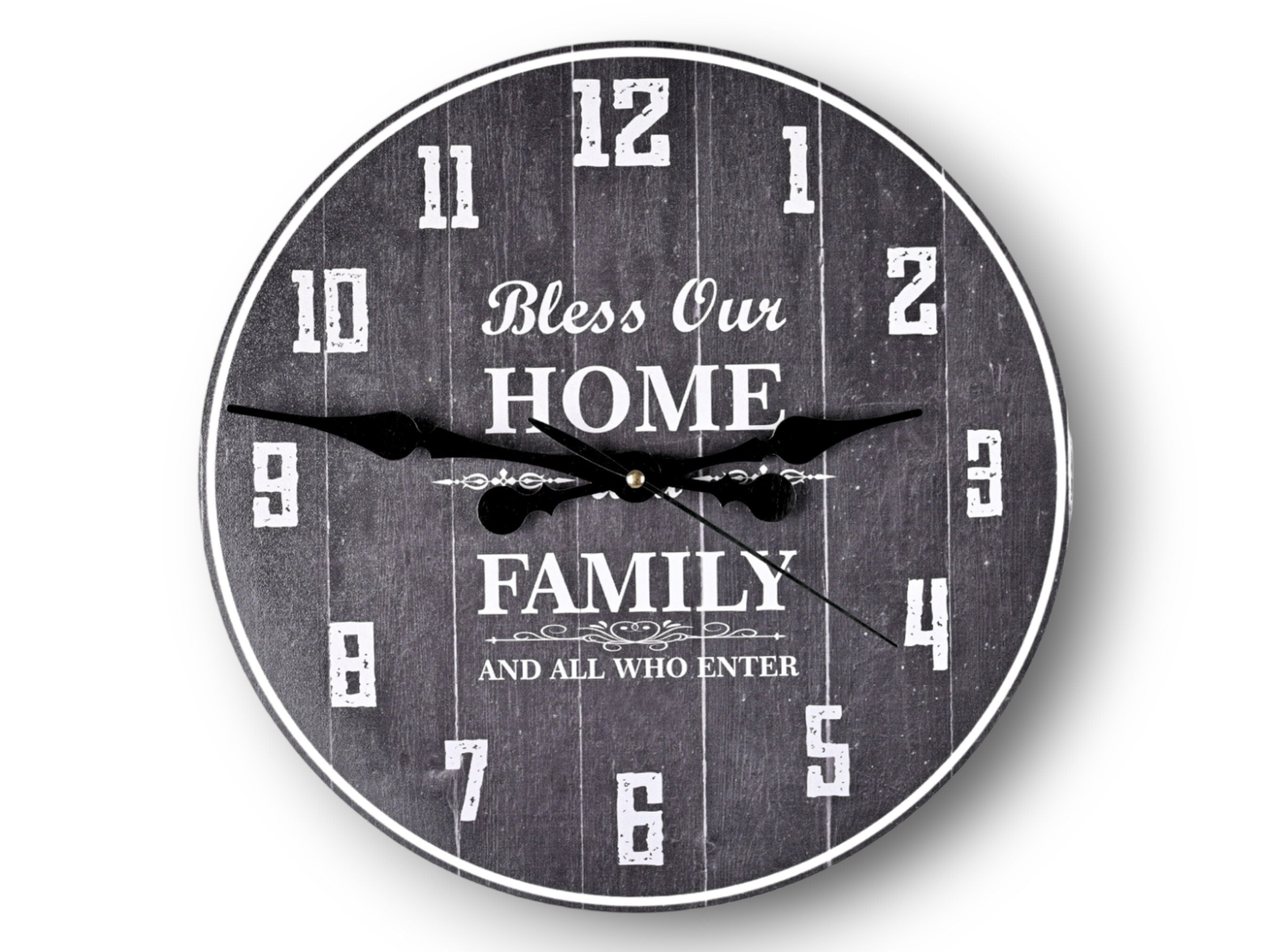 Quartz Wood Large Wall Clock, Modern Minimalist Oversize Wall Clock ...