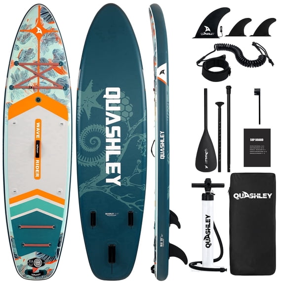 Quashley Inflatable Stand up Paddle Board, 10'6" x 32 inch Wide All ...