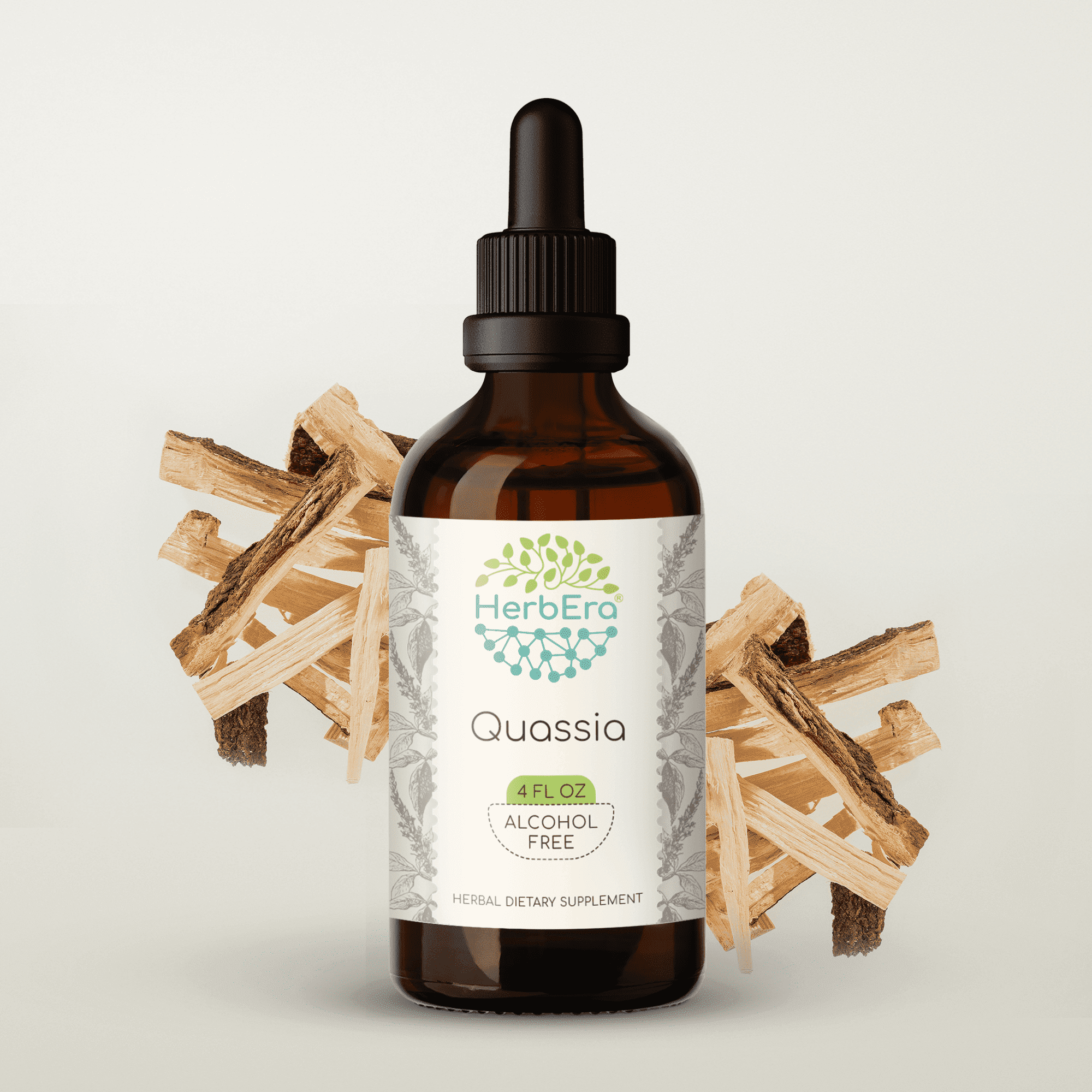 HerbEra Quassia Tincture, Herbal Dietary Supplement for Digestive ...