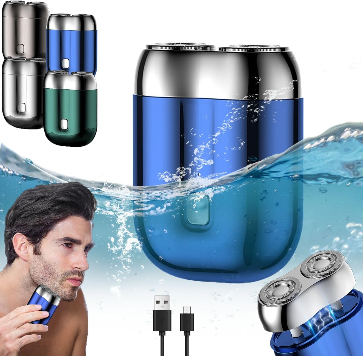 Quatreey Razor, Voalsz Mini Electric Shaver, 3D Micro Float Shaver ...